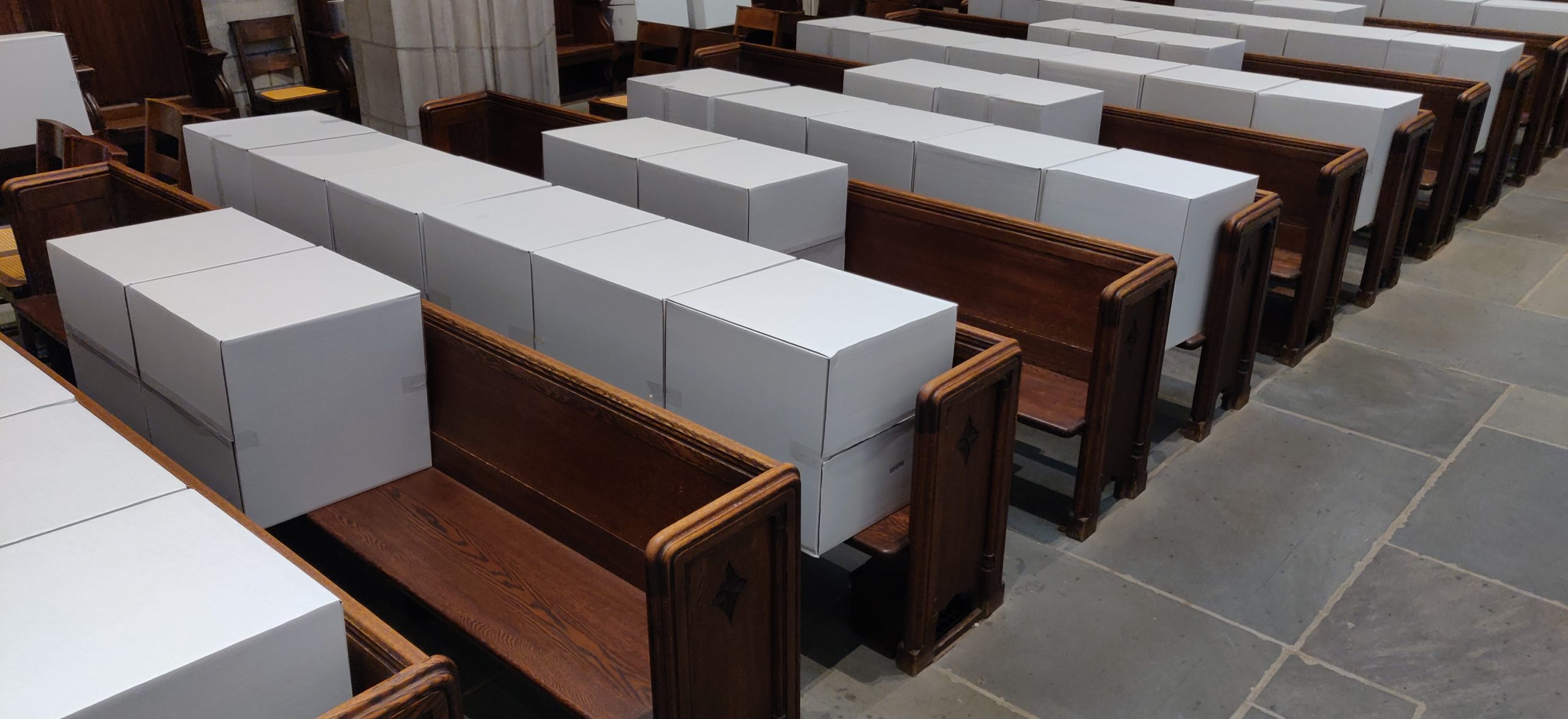 Why are there boxes in the pews? - CCC
